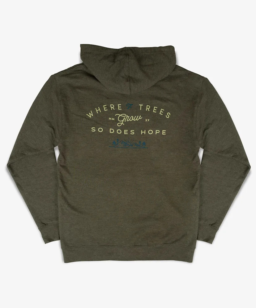Trees Grow Hope Zip-Up Hoodie - The Tree Center